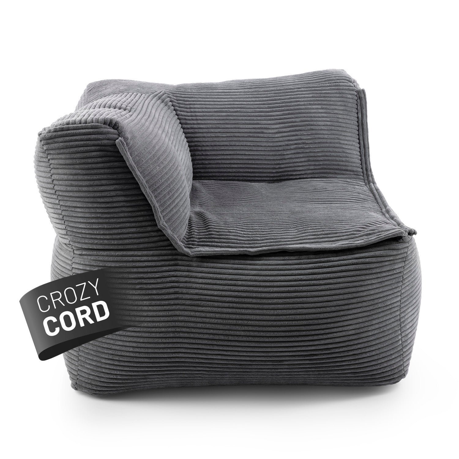 Passender Cord-Sitzsack zur Modularen Lounge: die Modular-Ecke links!