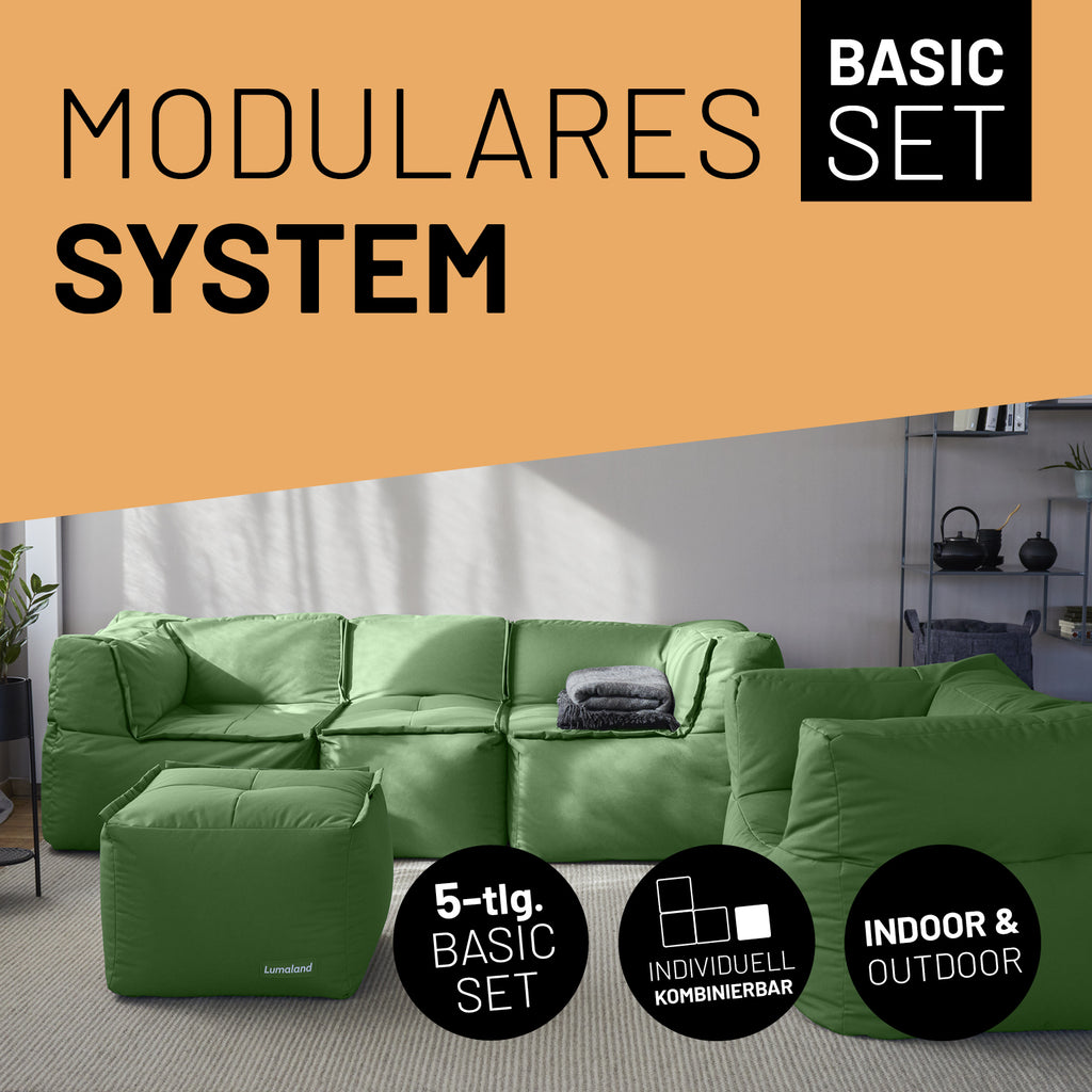 Modulares Basic Set – superbequem & kombinierbar | LUMALAND Sitzsack – Lumaland Sitzsack
