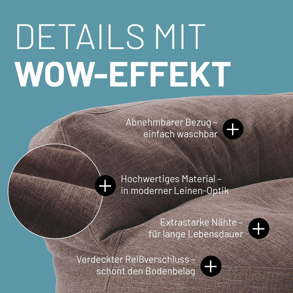 Sitzsack-Sofa Interior Line | Lumaland Sitzsack